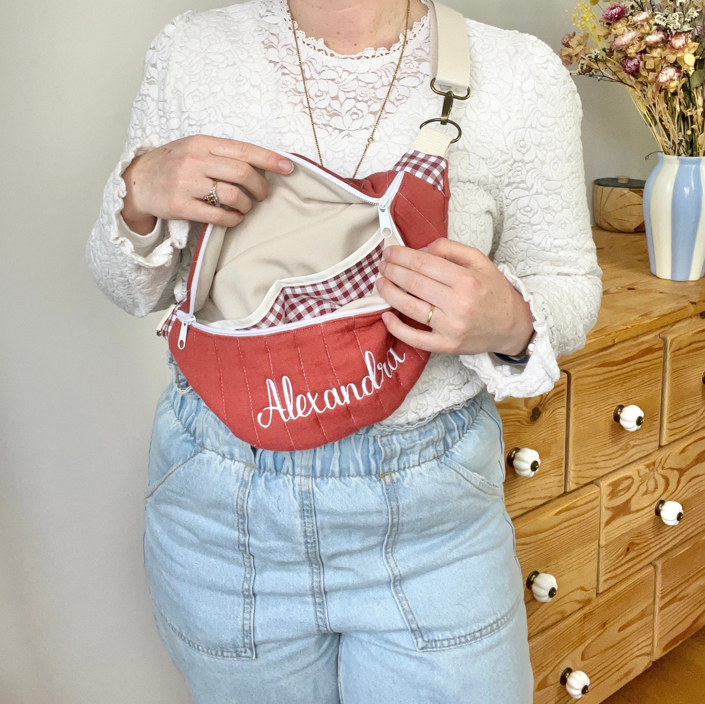 Roxane le sac banane brique – Diane Studio